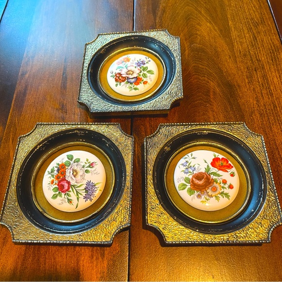 EA Riba Co | Art | Vintage Floral E A Riba Co Brooklyn Ny Wall Plaques ...